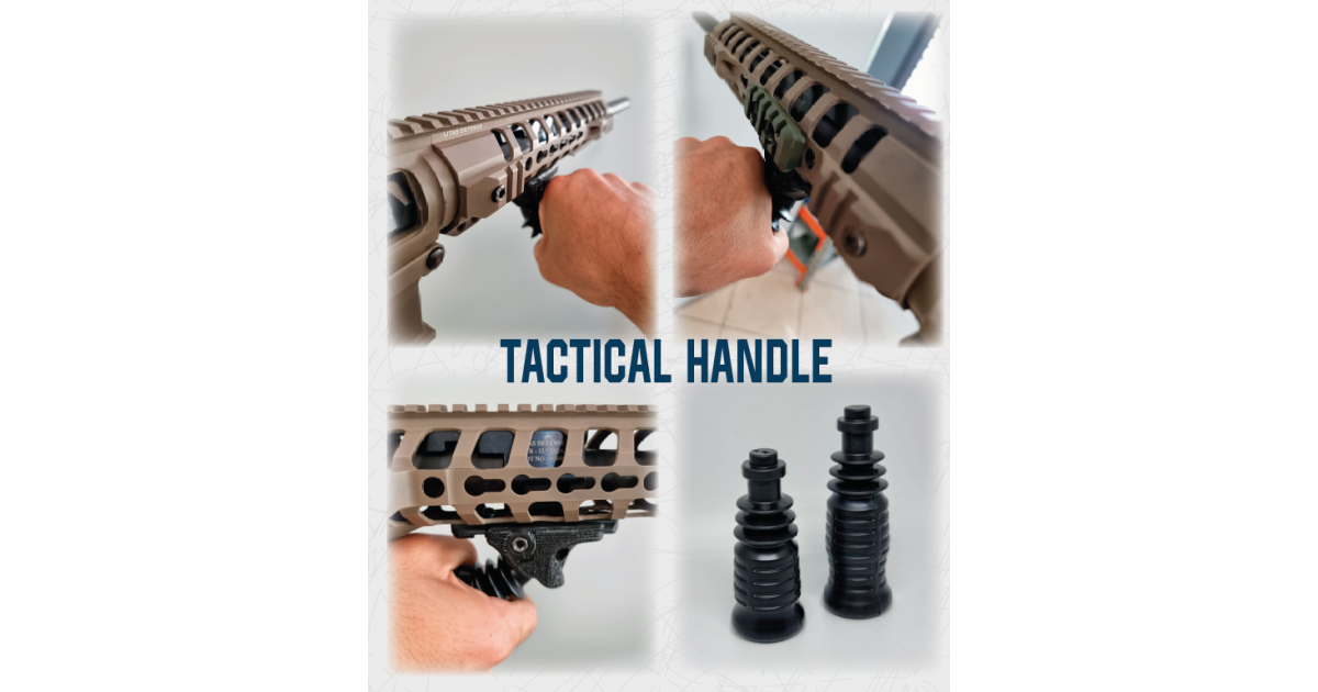 DPM Grip Black Long - Flexible Tactical Grip | DPM Systems Technologies Ltd
